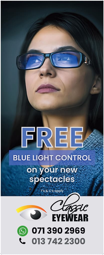 FREE Blue Light Control on Your New Spectacles